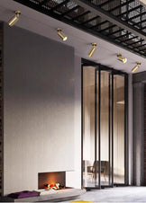 Lux Minimalist Line suspended rod spot light - in brass by Tudo and Co ...