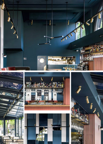 Lux Minimalist Line suspended rod spot light - in brass by Tudo and Co ...