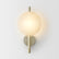 Stratus Modern Contemporary Wall Light in milky shade / Brass: Tudo and ...