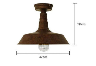 Retro Rustic Industrial Fixed Ceiling Light - tudo and co – Tudo And Co