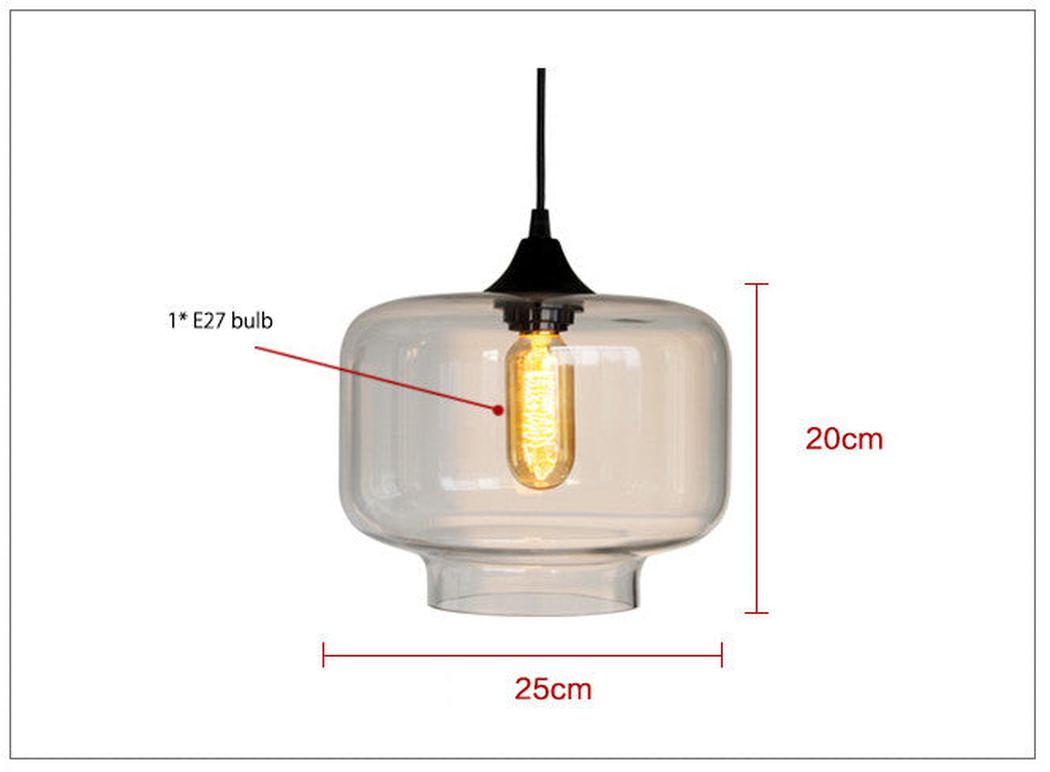Positano Glass Shade Pendant Light - Tudo and co – Tudo And Co