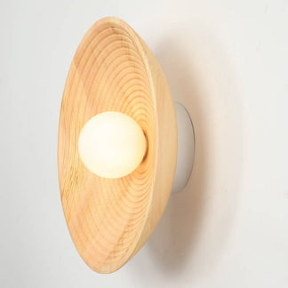 Longleaf Wooden Plate Simple and Elegant natural wall Light : Tudo&Co ...