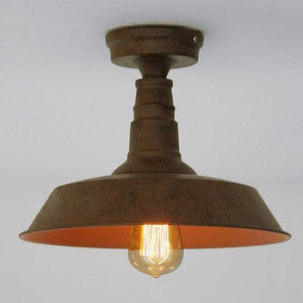Retro Rustic Industrial Fixed Ceiling Light - tudo and co – Tudo And Co